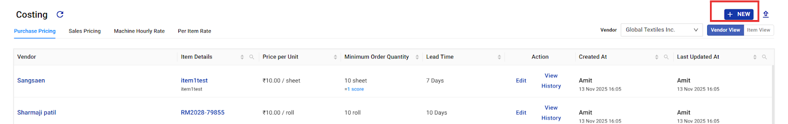 How to Configure Costing in Masters